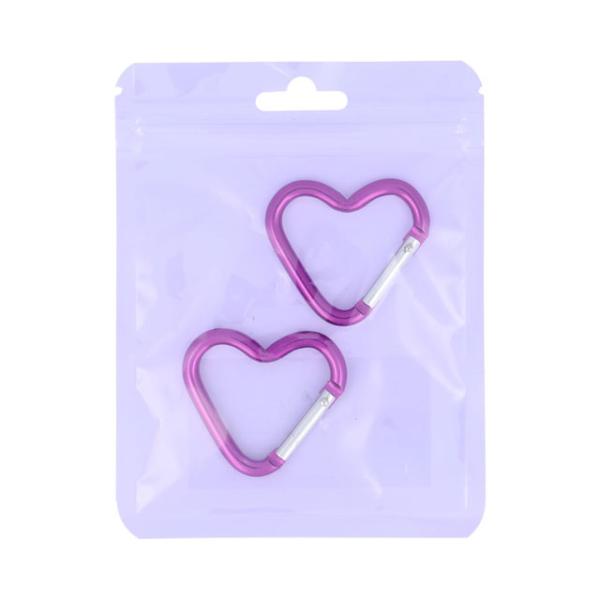 ●素材：アルミニウム●内容：2個入●サイズ：画像参照【商品の詳細】バッグなどの付け外しに便利なカラビナが、推し活をさらに楽しめるキュンと可愛いアイテムになりました。推し色にも合わせやすい6色展開です。