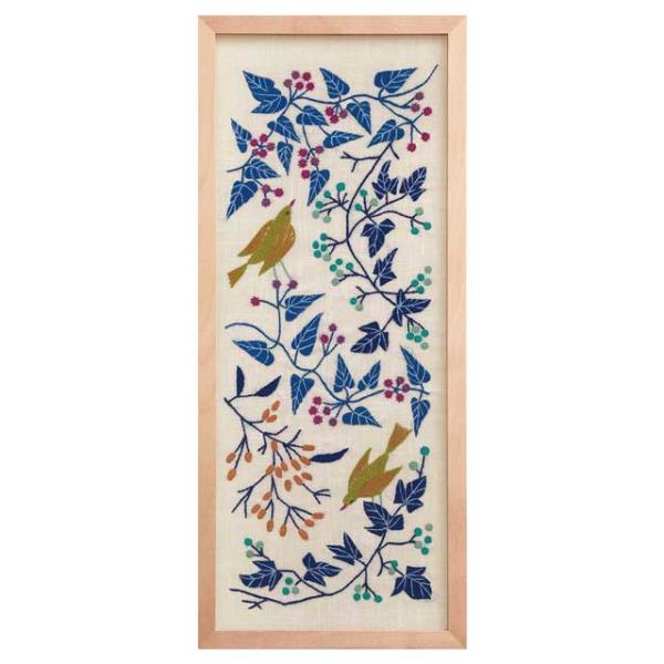 ●セット内容：25番刺しゅう糸、GARDEN PARTY フローラリネン (図案プリント済)、フランス刺しゅう針、カラー図案付説明書　　※額は別売。●出来上がりサイズ（別売の額にいれた状態）：額外径 タテ約43cm×ヨコ約18.5cm/額内...