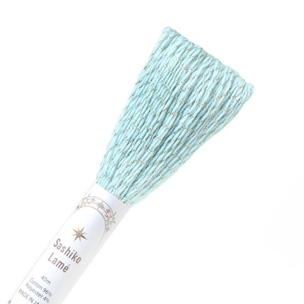 ●素材：綿96％、ポリエステル4％●容量：1かせ（約40ｍ）【商品の特徴】いつもの刺し子とは少し違った特別な作品を作りたい、そんなあなたへ贈る刺し子糸「Sashiko Lame」。ひと目刺すごとに輝きが現れるような上品なラメ糸で、伝統柄はも...