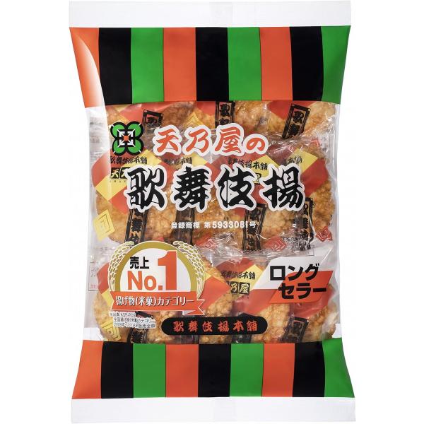 1960年発売のロングセラー商品「歌舞伎揚」が14枚入ったお徳用商品。一度食べるとクセになる甘辛しょうゆ味の揚せんべいです。シェアして楽しめる個包装タイプ。 原材料・成分 うるち米(国産、米国産)、植物油、砂糖、しょうゆ(小麦・大豆を含む)...