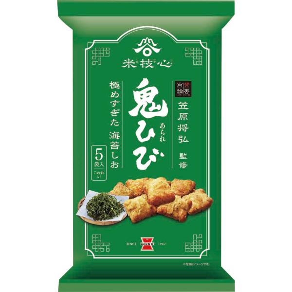 海苔と煮干しだしで磯の風味と旨味豊かに仕上げた、堅めで歯ごたえのある本格あられです。