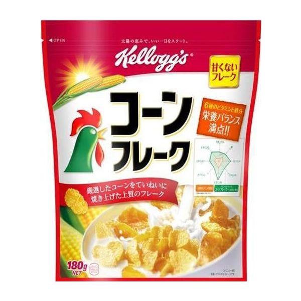厳選したコーンをていねいに焼き上げた上質なフレーク。長く愛され続けるシリアルのロングセラー。1食(40g)で、6種類のビタミンと鉄分を、バランスよく摂る事ができます。栄養機能食品（鉄）。