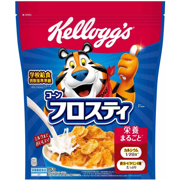 とうもろこしの粒を香ばしく焼き上げ、ほどよく砂糖をまぶした、サクサク食感のフレーク。子供の成長を応援する栄養バランス満点のシリアル。に学校給食摂取基準＊に準拠したビタミン・ミネラル（ビタミンA・B?・B?・C・カルシウム・鉄）が摂れます。栄...