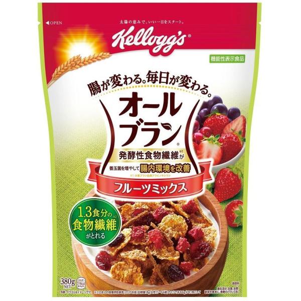食物繊維たっぷりの小麦ブランのシリアル。ざくざく食感の食べやすいフレークに発酵性食物繊維を含むファイバースティックをプラス。3種のドライフルーツ入り。発酵性食物繊維*(*小麦ブラン由来アラビノキシラン)が、善玉菌を増やし、腸内環境を改善しま...