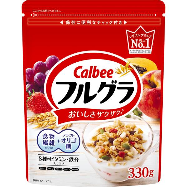 オーツ麦を主原料とし、複数の穀物を香ばしく焼き上げたザクザク食感のグラノーラとフルーツの酸味と甘みがひとさじで楽しめる朝食シリアル。食物繊維たっぷり＋オリゴ糖入り、鉄分＆8種のビタミンもたっぷり。おいしさと栄養がうれしいワンボウル朝食でここ...