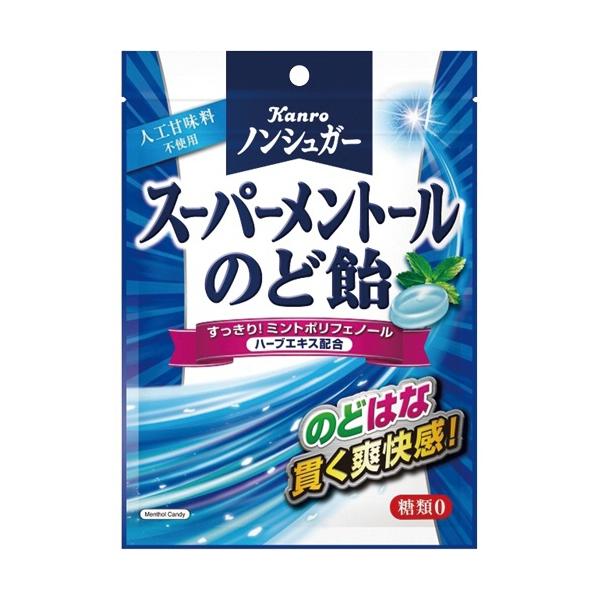 強力メントールにより、のどはなを貫く爽快感が実感できるのど飴です。キシリトール・ミントポリフェノール・ハーブエキス配合。