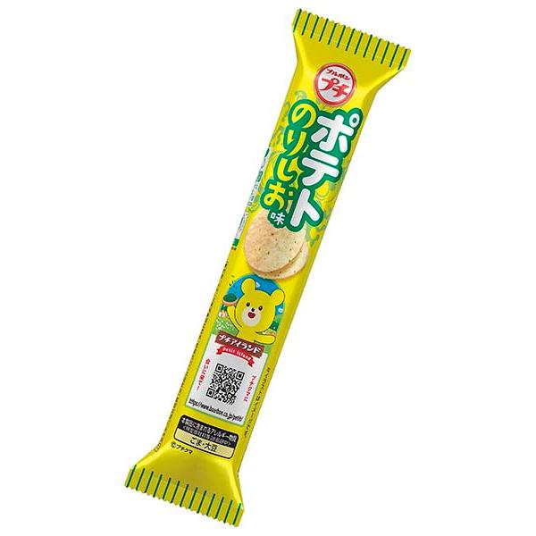 パリッとした食感ののりの旨味あふれるひとくちサイズのポテトチップスです。磯の風味豊かなのりしお味に仕上げました。