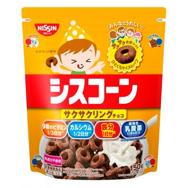 サクサク楽しい食感で、コク深いチョコレート味のリング状パフシリアル。1食分 (30g) に10億個の植物性乳酸菌を配合。1食分 (30g) に牛乳200mlをかけて食べると、1日分の鉄分、1日に必要なカルシウムの1/2、9種類のビタミンの1...