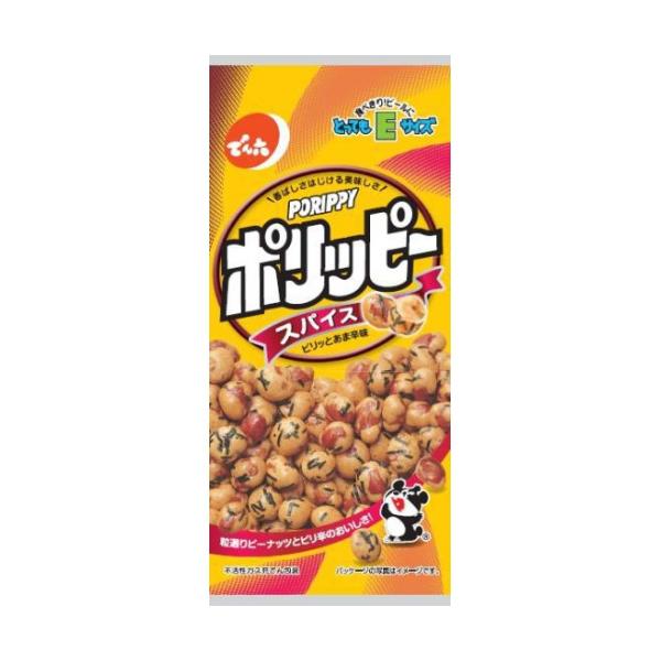 しょうゆとちょっぴり辛いスパイスの風味が後を引く、旨辛豆菓子です。