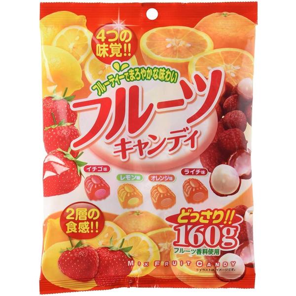 ４種類のキャンディアソート。フルーティーでまろやかな味と２層の食感が楽しい。