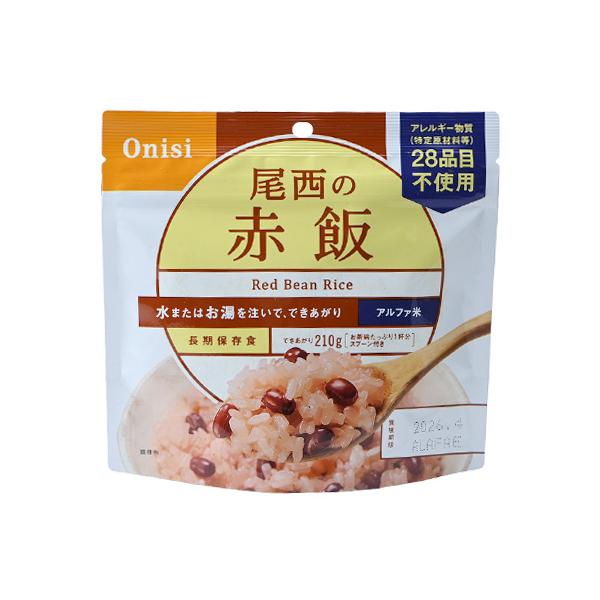 もち米 100 ％の本格的な赤飯です。お湯又は水を注いで簡単に作れます。スプーン、ごま塩付き。内容量： 1 パック100G（1食分）賞味期限：5年間必要水量：110ml包装形態：アルミ蒸着袋