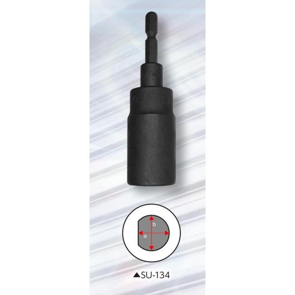 土牛産業　防火シャッター用着脱式　巻上ソケット　品番ＳＵ−１３４鈴木シャッターサイズ画像参照a:13.4mmb:15.5mm全長９５ｍｍ