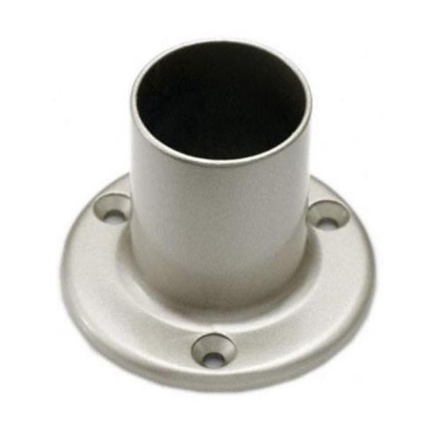 シロクマ 　手すり部材　ＢＲ−１６７　 Ｅ形エンドベース　３２ｍｍ　シルバー　在庫処分品※３２ｍｍ丸棒用です