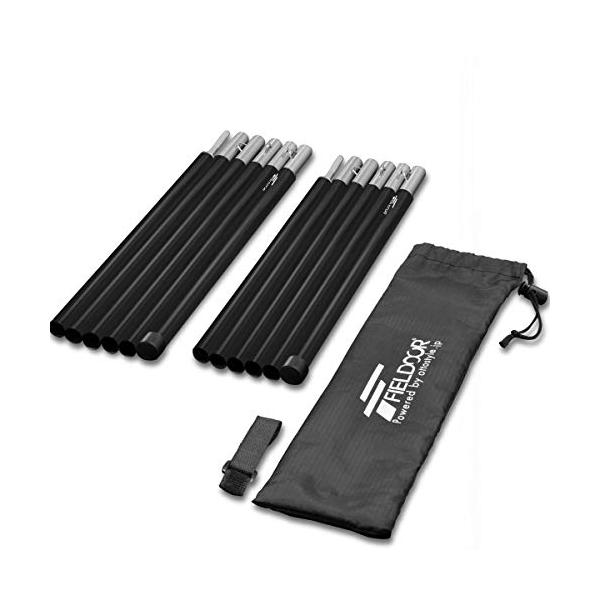 色：6本連結 / ブラック* 直径16mmのアルミテントポール  少人数で使用するタープやサブポールに最適な直径16mmのテントポール。材質はしっかりと支えられるように強度あるA7075超々ジュラルミンを採用。分割式になっているので収納時の...