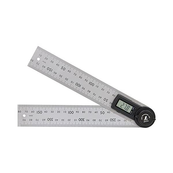 サイズ：20cm本体サイズ:217*35*20mm本体重量:162g測定範囲:角度/0.0*359.9*、長さ/0*395mm精度:角度/*0.3*、長さ/200mm以下 *0.2mm最少目盛:角度/0.1*、長さ/1mm使用温度・湿度:0...