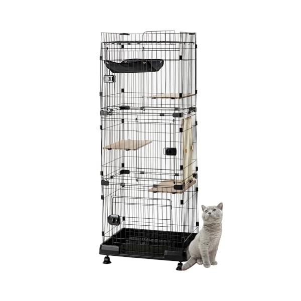 サイズ：69L x 55W x 169H cm梱包サイズ:63*73*24cmスタイル: スリム商品モデル番号: RFC-704素材: 木材ペット用品/猫/ドア・転落防止ネット/エンクロージャ