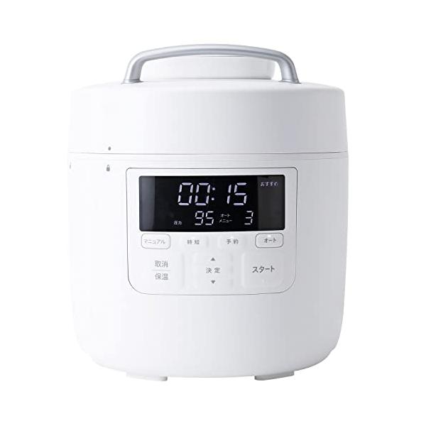 色：ホワイトサイズ：容量2.4L素材: ポリプロピレンパッケージ重量：5.41kg仕上げタイプ: メタリックホーム＆キッチン/家電/キッチン家電/電気圧力鍋