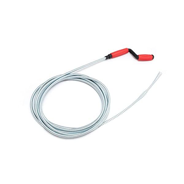 *トイレ・キッチン・洗面所・風呂・雨どいの詰まり&amp;臭いに スプリングワイヤーブラシ*超長〜〜い全長約5m  ・スプリング状なのでフレキシブルに配管のカーブに対応  ・手元のレバーによる回転運動でどんどん進み、つまりの原因を粉砕 ・途...