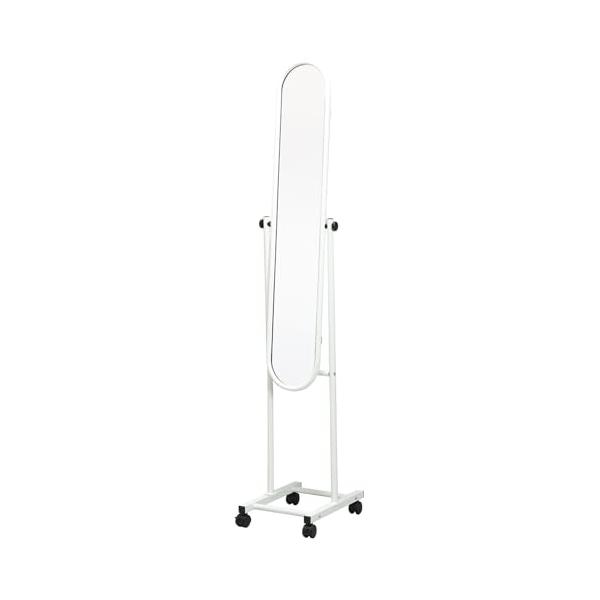 商品サイズ(約):幅30*奥行37.5*高さ157cm商品重量(約):4.3kg素材:スチール、ミラー(3mm厚) 塗装:粉体塗装飛散防止効果、お客様組み立て商品ホーム＆キッチン/インテリア/ミラー・鏡/姿見鏡