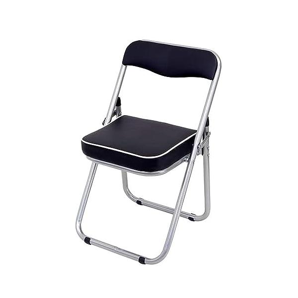 色：ブラック 折りたためて使い勝手抜群 省スペース用の折りたたみ椅子。コンパクトイスながら座面までの高さは34cmで、座面サイズは幅28.5cm*厚5cmと厚みたっぷり。軽量タイプで重量わずか2.6kg。各色1脚毎での販売となります。 快適...