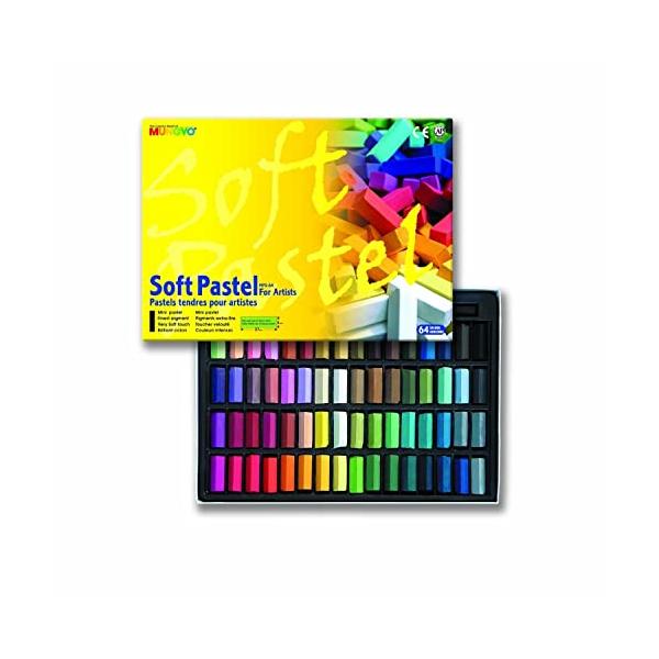 64色の鮮やかで多様なCOLOR柔らかい触感で描きやすい最高の材料変色防止サイズ：27 mm*8 mmホビー:手芸・画材:画材:パステル