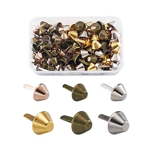 色：差込式#2サイズ3色#約120個* 仕様 ：*サイズ：(1)20x12mm、(2)24x15mm。*材質：合金。*数量：2サイズ・3色各20個、たっぷり使える120個セット * 特徴 ：細かい光沢があり、レトロ調が溢れ、6種類のカラーと...