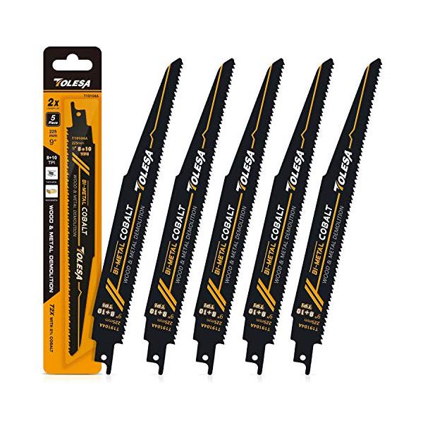 サイズ：225mm コバルト含み TOLESAレシプロソーブレードは8％コバルト含みのバイメタルの鋸の歯を採用して、普通のバイメタルブレードに比べてより硬く、ハードな解体作業の寿命を効果的に伸ばします。 T2X先端技術 シャープな歯と優れた...