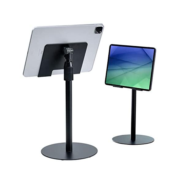タブレットやスマートフォンを置くだけ  iPadなどのタブレットやスマートフォン・モバイルモニターなど様々な機器を机上や床置き設置できるマルチスタンドです。高さや角度が調整できるので、機器の画面を見やすく、自然な姿勢で使うことができます。 ...