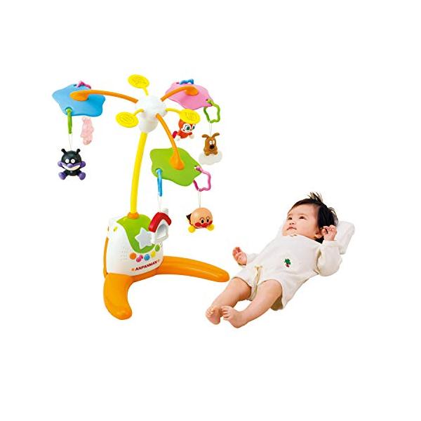 本体サイズ:W43*H57*D38cmセットン内容:本体*1、床置き用土台*1、サークル*1、アーム*1、吊り下げパーツ*3色*各2、飾りパーツ*68つの機能で長く使える多機能メリーです。メロディ、光、カラフルなキャラクターが赤ちゃんの好奇...