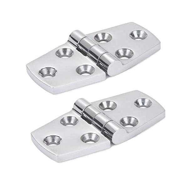色：38x76mm研磨仕上げのオールSUS316ステンレス鋼製の6つ穴マリンヒンジ蝶番です。マリンヒンジステンレス蝶番は船、ボートのハッチ・水槽、クーラーボックス、ツールボックス、ドア、キャビネット、配電盤・分電盤・各種試験装置等、マリン用...
