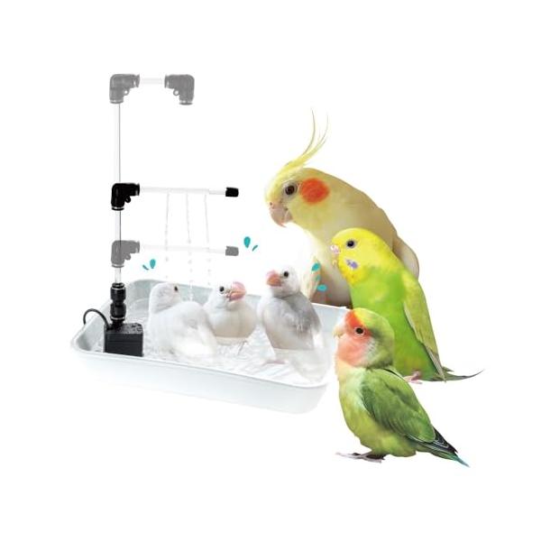 水深は１cm〜OK　お皿やトレーに立てるだけワンタッチでパイプの切り替え可能水流の強弱の調整可能 ポンプ底面のツマミ操作 いつものお皿を使った猫の給水器に広々使える鳥のシャワーにペット用品/鳥/餌やり・水やり用品