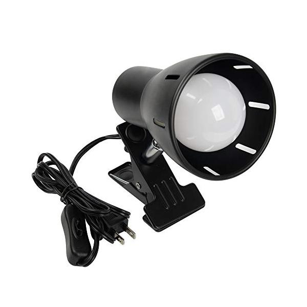 サイズ：クリップライト 9W昼光色電球付き (黒) 仕様 本体器具素材：鉄　電源コード：約1.5m カラー：ブラック 付属LED電球消費電力:9W 色温度:約6500K(昼光色相当) 全光束:800lm 口金サイズ:E26 ランプ全体の明る...