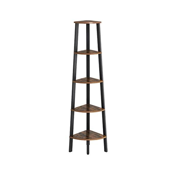 便利&amp;省スペース お部屋の角にピッタリ付けて飾れるラックです。床面積を節約しながら、壁スペースを最大限に活用します。シンプルなデザインは、どのお部屋にも合わせやすく、お洒落な空間に早変わりです おしゃれ&amp;丈夫 高級感ある木目...