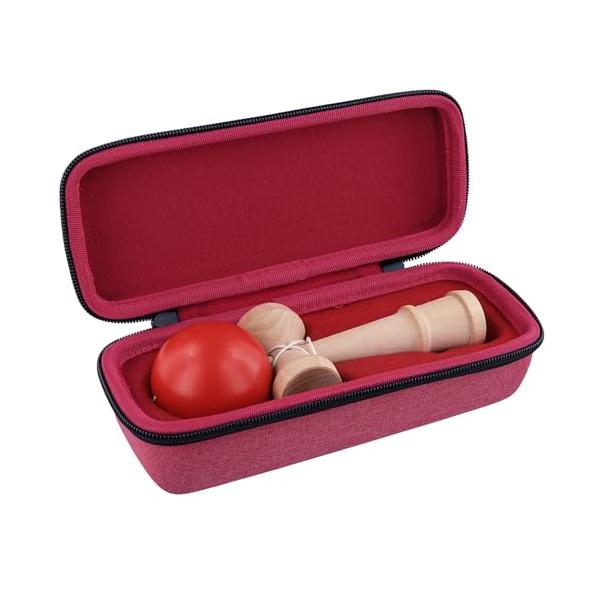 色：レッドAenllosi-ショックプルーフ 耐衝撃 ハードケース 保護カバー 旅行ストレージ バッグ 適用於 日本けん玉協会認定　競技用けん玉・大空耐久性と長持ちする性能を提供するプレミアムハードEVA製です。 柔らかい内部は製品の損傷を...