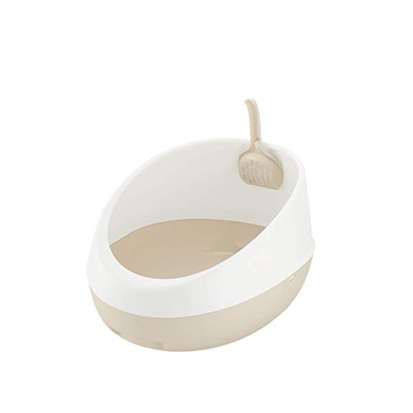 色：ホワイトインテリアに調和するおしゃれなデザインのトイレ商品モデル番号:4945680566247原産国:日本梱包サイズ:47 x 36 x 24.5 cmペット用品:猫:トイレ用品:トイレ本体