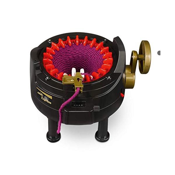 addiエクスプレスはハンドルを回すだけなので、初心者の方でも手軽に簡単でスピーディに輪編みや平編みが楽しんでいただけます。 addi express-22本体サイズ：直径約14cm、高さ約10cm　*出上がり寸法：輪編み直径固定約13cm...