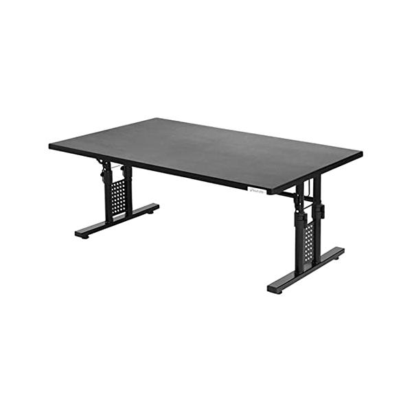 色：ブラックサイズ:幅100*奥行き60*高さ39cm 天板の高さ:約39*49cm[ワイド仕様ローデスク ]:シンプルなデザインで上下昇降機能を搭載したローデスク。ワイドサイズで十分な作業スペースを確保した100cmワイド仕様。[上下昇降...