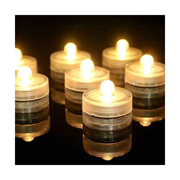 AITOO LED潜水キャンドルライト 防水 電池付き ろうそく 癒しの灯り 花瓶ライト 水中照明 蝋燭 無煙 電飾 おしゃれ パーディー クリスマス 結婚式 誕生日 屋外 室内飾り インテリアランプ 12個セットホーム&amp;キッチン/...