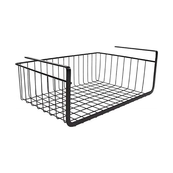 商品仕様 サイズ：41*26*14.5cm。カラー：ブラック。耐荷重：約5kg。表面処理：焼付け塗装。厚さ3cm以内の吊戸棚の底板などに差し込んで使えます。 優れた耐久性ラック 存在感がありつつも、シンプルなデザインは周囲にも優しく溶け込み...