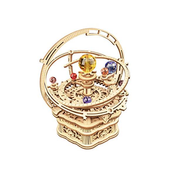 色：惑星「ユニークなオルゴール」3Dパズルとオルゴールを同時に作ることができます。3Dパズルは、惑星の相対的な位置と動きを示し、回転するときに素敵な曲を演奏します。「機械的な歯車」接着剤は不要で、3D木製パズルはすべてほぞ穴とほぞで接続され...