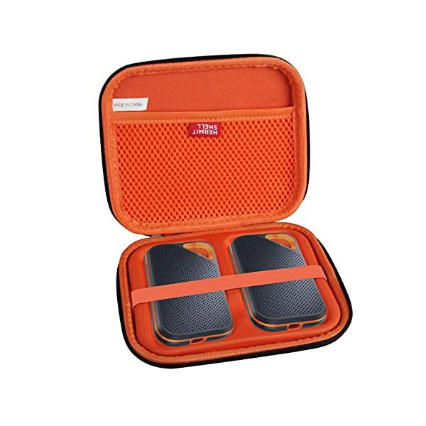 Hermichel-ハードトラベル収納キャリングケースのために適したSandisk SSD 外付け 1TB 2TB 4TB(SDSSDE81)耐久性と長持ちする性能を提供するプレミアムハードEVA製です。 柔らかい内部は製品の損傷を減らすこ...