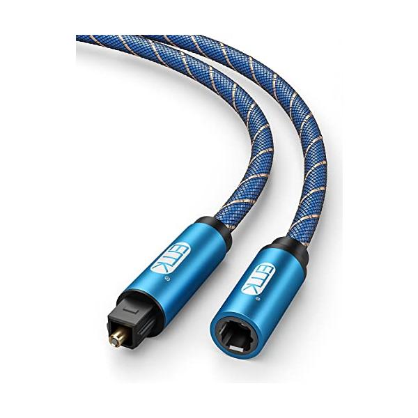 サイズ：1M 耐久性 24K金メッキは劣化づらく、長く使えます。ナイロン編組*PVC*TPEジャケットのケーブルは曲げ損傷が防止され、絡まりにくい。15000回以上曲げに耐えます。 高音質 EMK光デジタルケーブル 延長樹脂 PMMA を採...