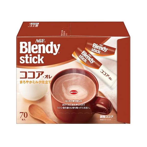 メーカー名:AGFブランド名:ブレンディ スティック商品タイプ:ココア(スティック)原産国:日本原材料:砂糖(国内製造、オーストラリア製造)、クリーミングパウダー(乳成分を含む)、ココアパウダー(ココアバター10*12%)、食塩、でんぷん ...