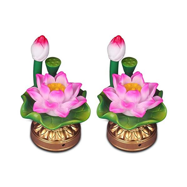 蓮の実、花、つぼみがそれぞれ過去、現在、未来を表すものです。LEDライトの光が7色変化して、美しく幻想的な雰囲気を醸し出します。2WAY給電対応 USB・電池 でき、火を使わないから便利にご使用いただけます。LEDチップを採用、長寿命で低消...