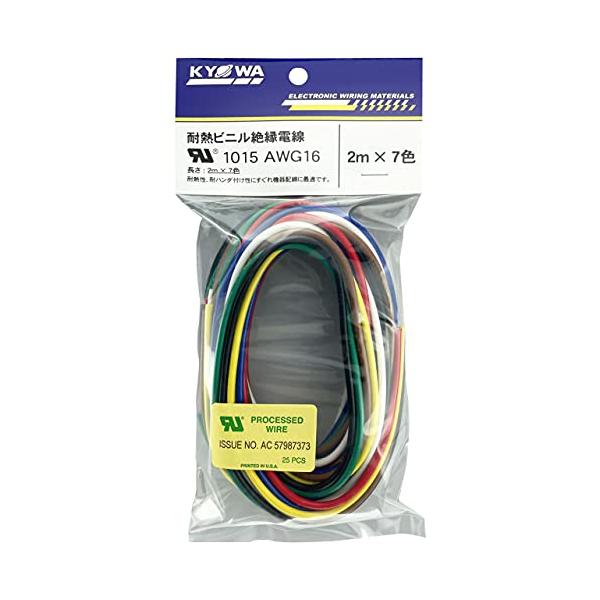 仕様 導体サイズ：AWG16(1.25SQ相当)，仕上外径：約3.2mm，定格温度：105度 ，定格電圧：600V，UL VW-1及び電気用品安全法-F-難燃試験に適合します。 用途 電気，電子機器の内部配線等RoHS2指令に対応しています...