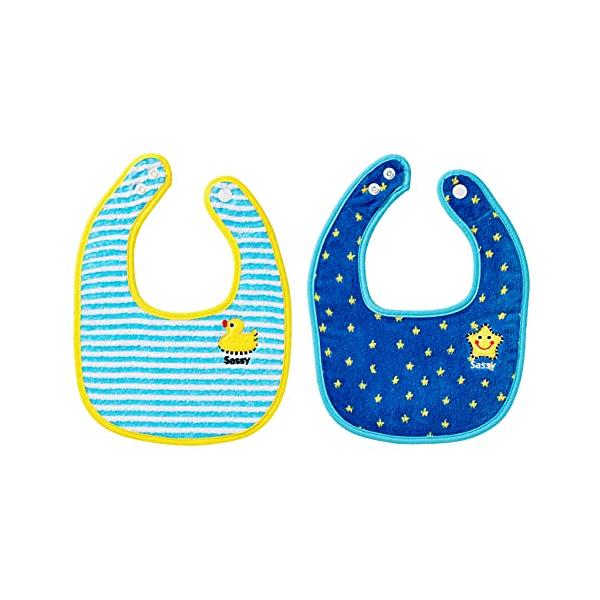 色：ブルー[商品サイズ]  首周り 27cm・29cm(2段階サイズ調節可能)  首下 14.1cm  幅 22.2cm  重量 23g綿100%のふんわりやわらかなタオルビブ[製造国] 中華人民共和国ベビー＆マタニティ:授乳・食事:スタイ...