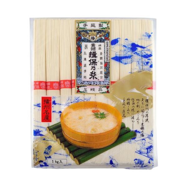 サイズ：1キログラム (x 1)内容量:1kg原材料:小麦粉、食塩、馬鈴薯澱粉商品サイズ(高さ*奥行*幅):35mm*230mm*155mm食品・飲料・お酒:麺類・パスタ:そうめん・ひやむぎ