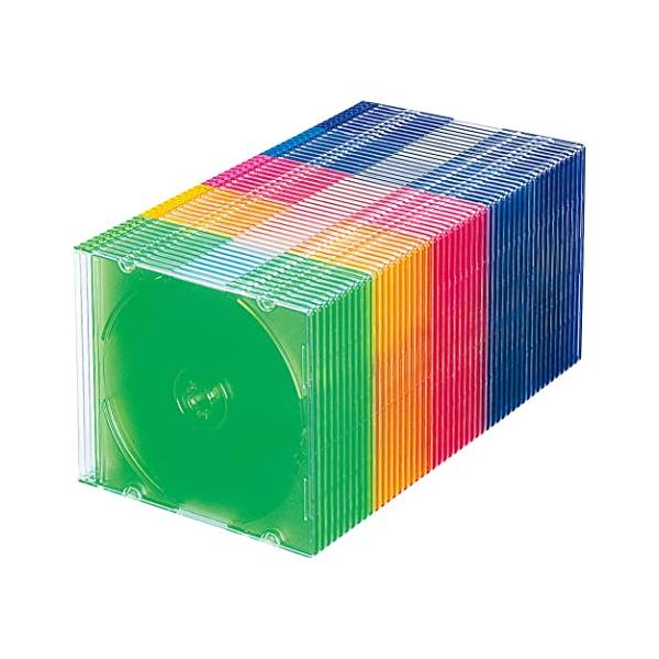色：5色ミックス薄さ約5mmと従来のCDケースの約半分なので省スペースにCDを収納できます。100％バージンPS樹脂材を使用しており臭いが少なく耐久性も高い高品質なプラケースです。DVD、CDはもちろんブルーレイメディアの保管にも最適です。...