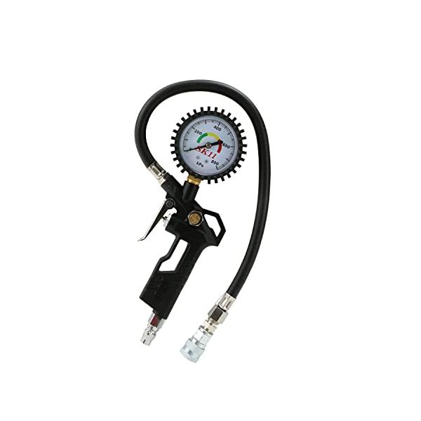 対応バルブ:米式バルブ最高使用圧力:0.8MPa計測・充填圧力範囲:100*700kPa(0.1*0.7MPa)チャック/ホース取り付けネジサイズ:G1/4(PF1/4)、空気取入口ねじ:M12*1.0材質:アルミダイキャスト・鉄・真ちゅう...