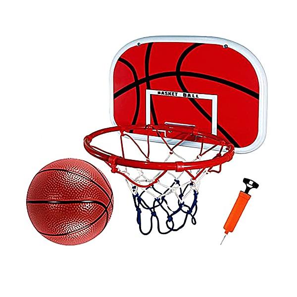 色：ブラウン34cm*簡単設置で直ぐに遊べるバスケットゴールです。バスケットボード、ゴールネット、ボール、エアポンプのセットです。子供も大人も年配者も老若男女、遊び感覚で簡単に楽しく運動を続けられます。*ガラス、壁、ドア等場所を選ばず、リビ...